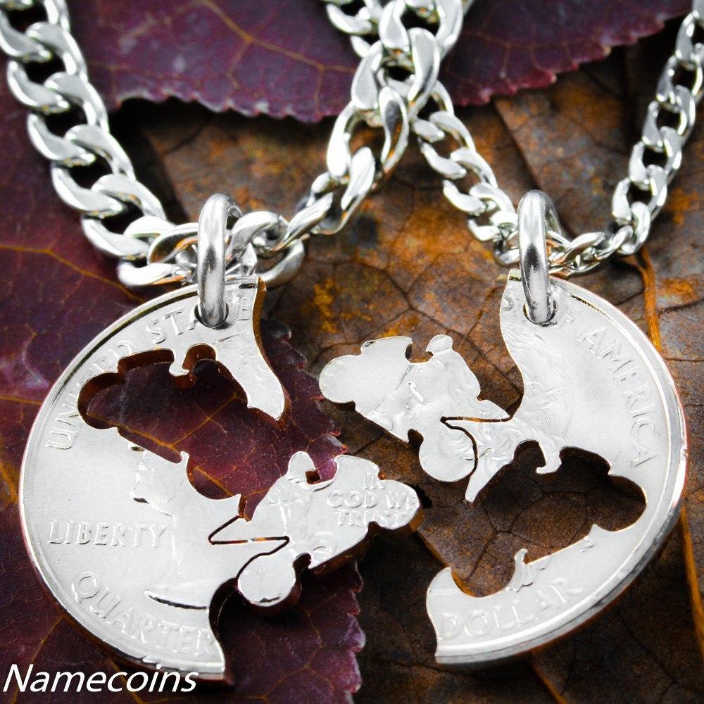 Biker Jewelry, Matching Motorcycle Coin Necklace Set by NameCoins ...