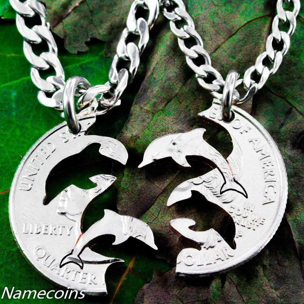 Dolphin Necklace, Interlocking Relationship Set – Namecoins