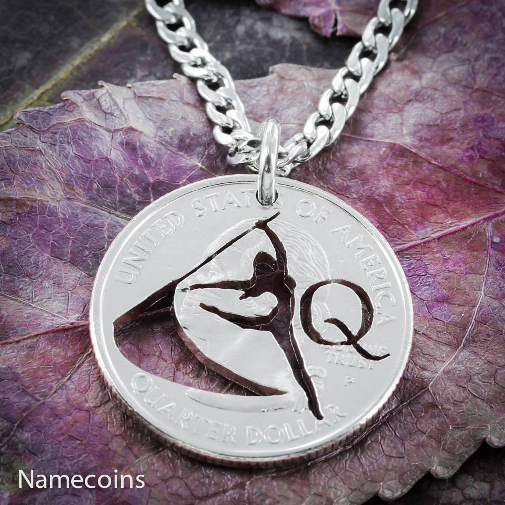 Color Guard Necklace Dancing with Your Custom Initial – Namecoins