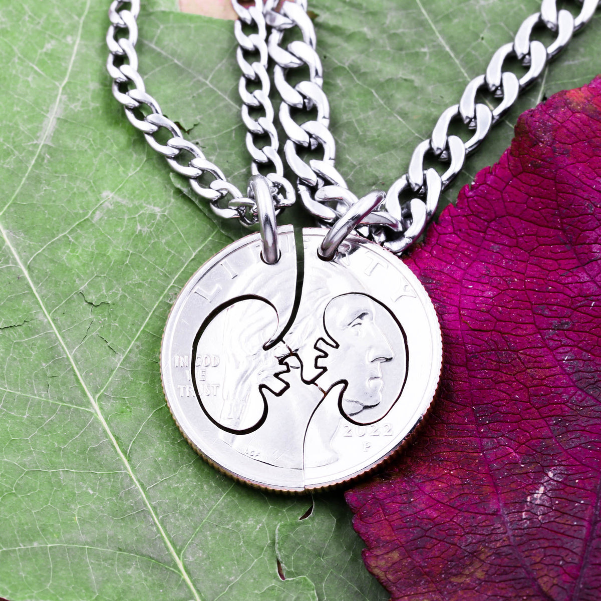 Interlocking Kidney Necklaces, Couples Jewelry – Namecoins