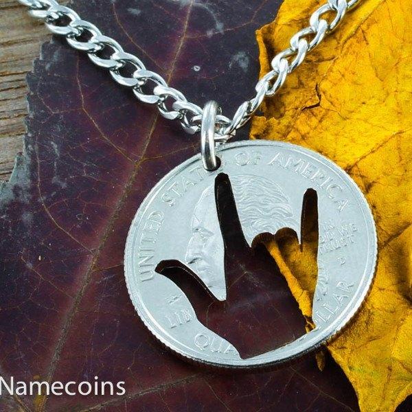 ASL I Love You Necklace, Deaf Jewelry – Namecoins